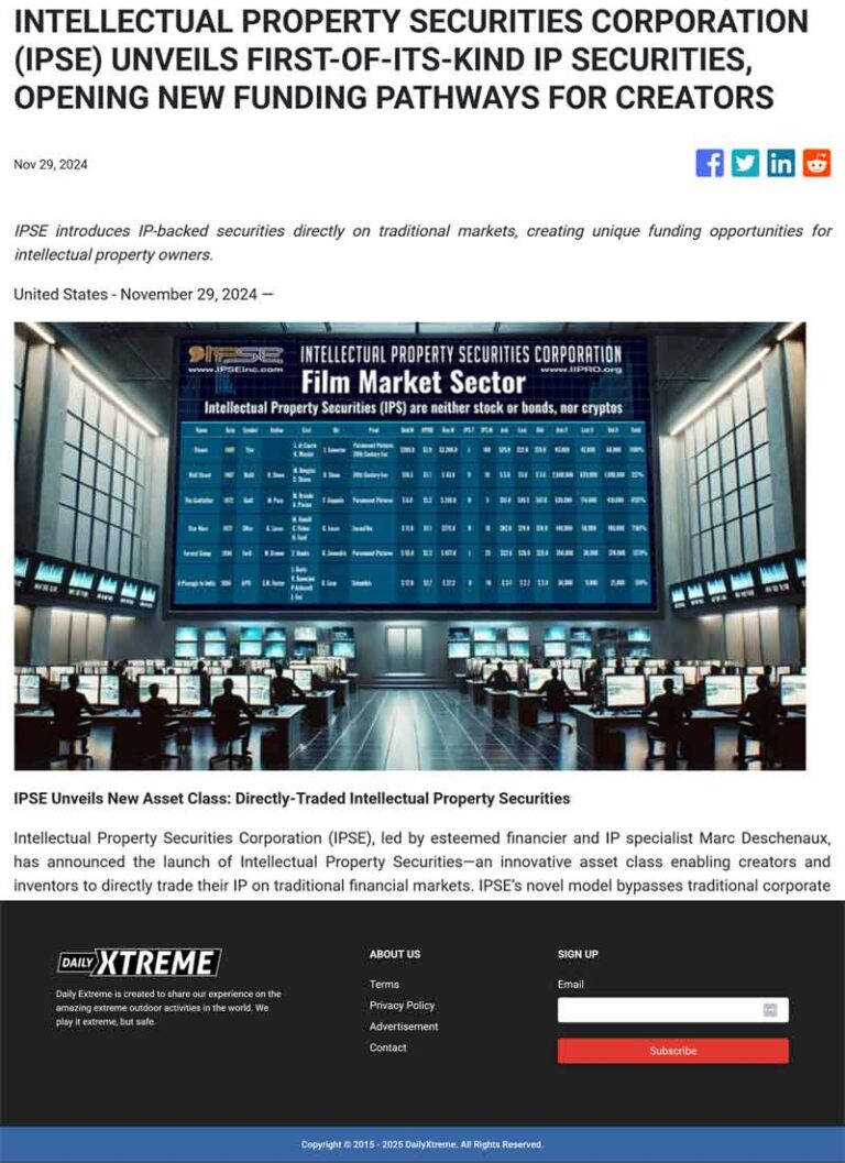 Press | Intellectual Property Securities Corporation